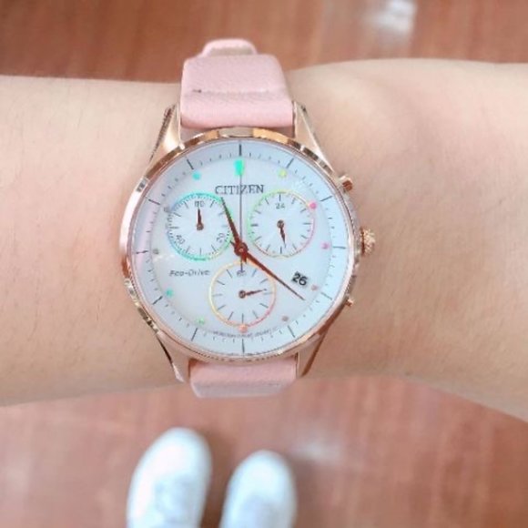Citizen | Accessories | Citizen Pink Eco Drive Watch W Box New | Poshmark